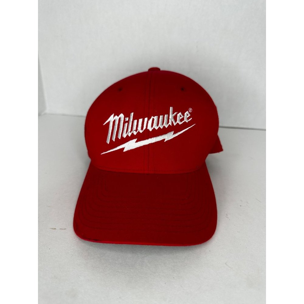 Milwaukee Power Tools Embroidered Logo Red Hat Size L… - Gem